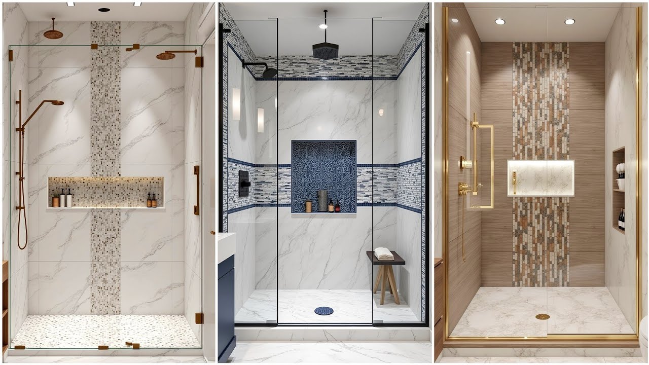 300 Amazing Modern Shower Design Ideas 2026 | Small Bathroom designs ...
