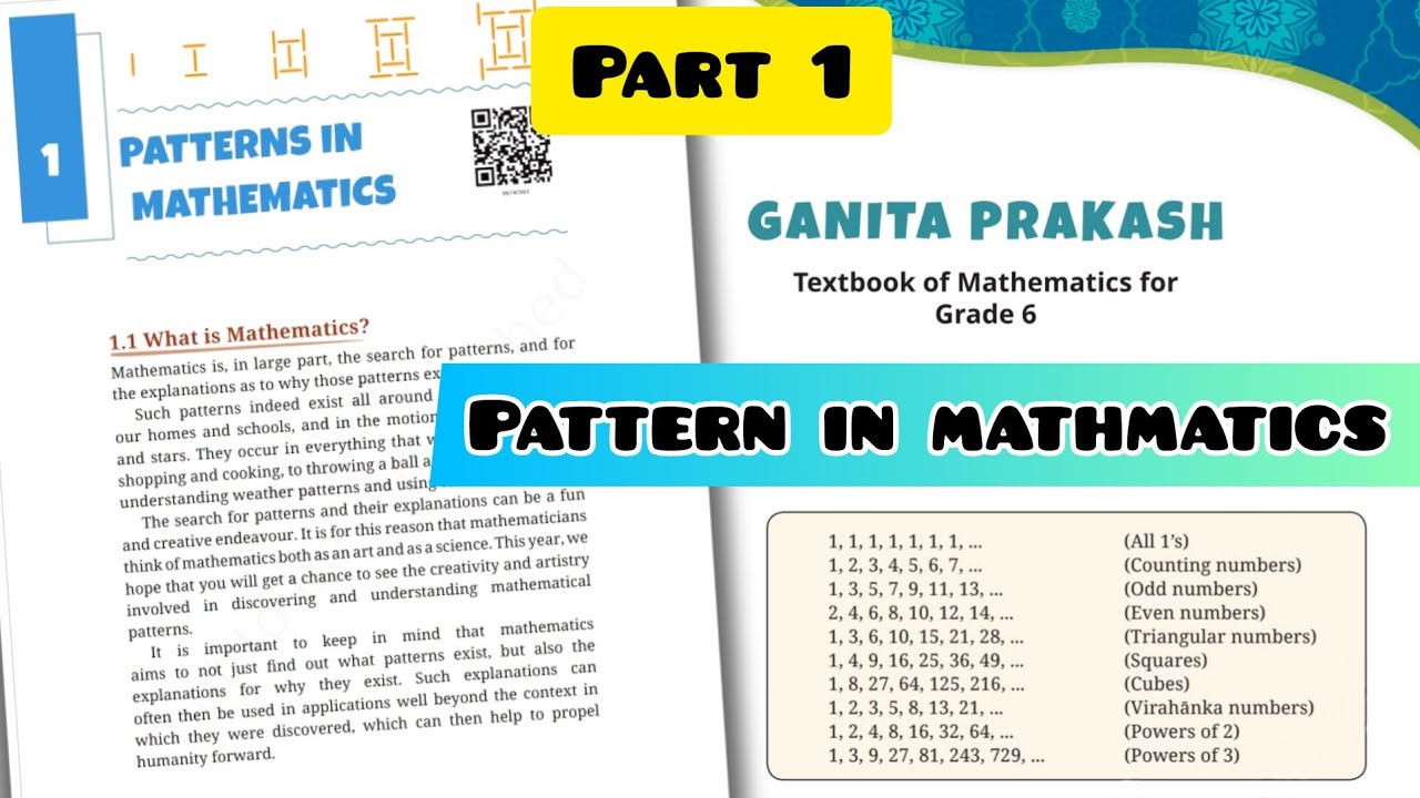 Class 6 Maths | Chapter 1 | Patterns in Mathematics | GANITA PRAKASH ...