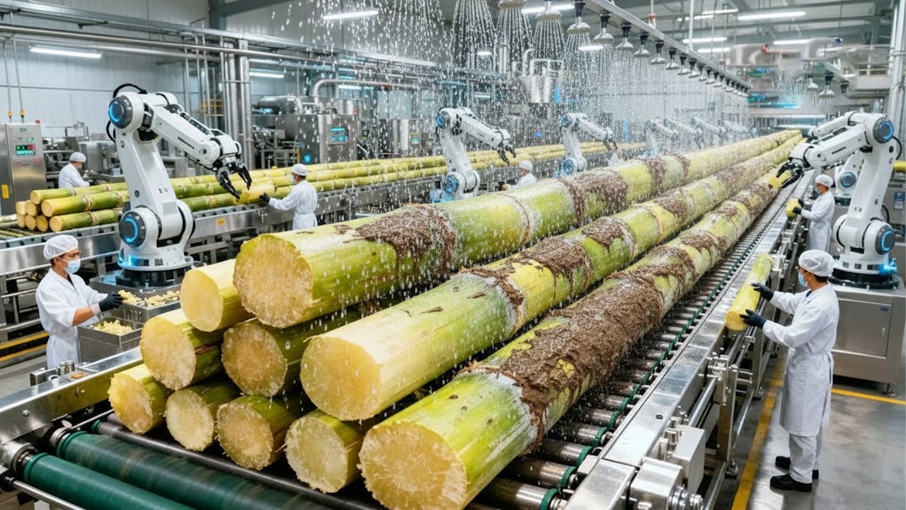 Inside a Modern Sugar Factory From Fresh Sugarcane to White Sugar (Full ...