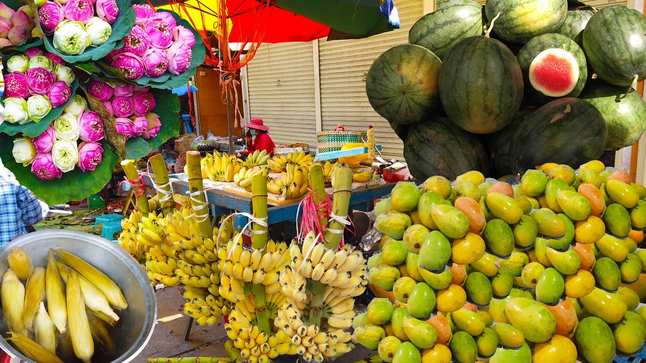 Deum Ampel Market Food Scenes On Sunday - Walking Tour Around Market ...