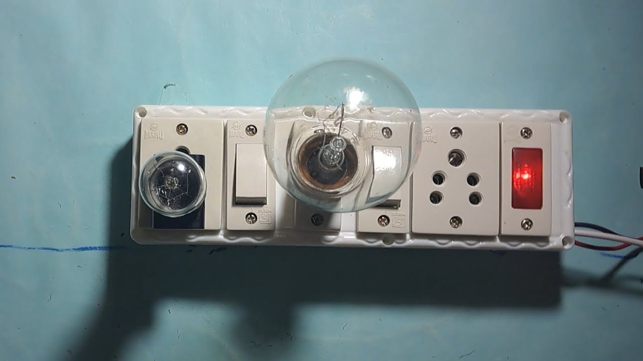 series and parallel normal socket switch waring connection board - YouTube