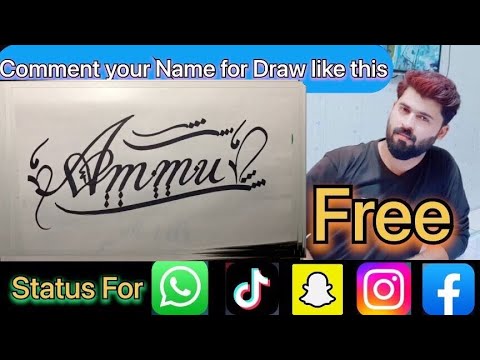 Ammu Name Signature Calligraphy Status Short Video | #howtodraw # ...