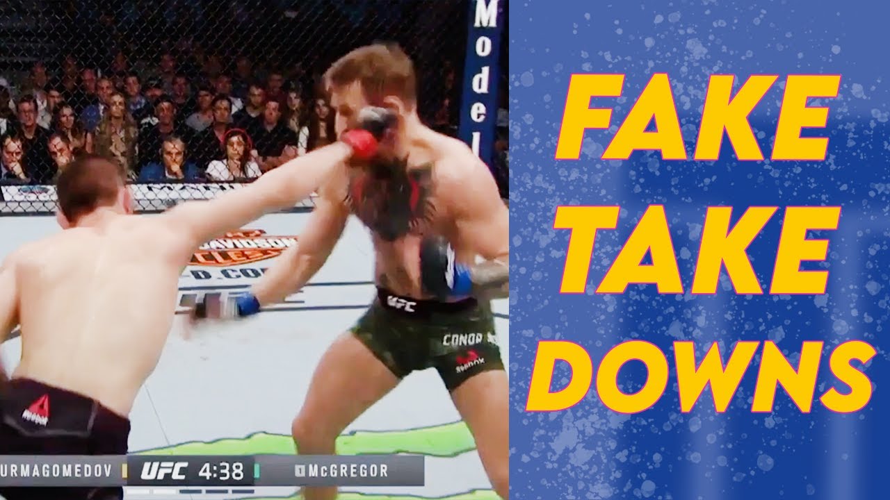 "TAKEDOWN FEINTS" in UFC/MMA (Big Brain Fake Takedowns) - YouTube