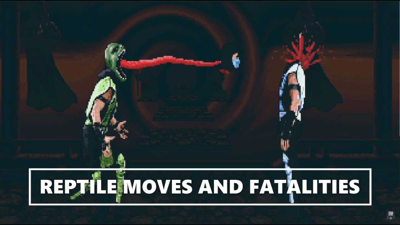MORTAL KOMBAT 2 REPTILE FATALITIES AND ALL MOVES - YouTube