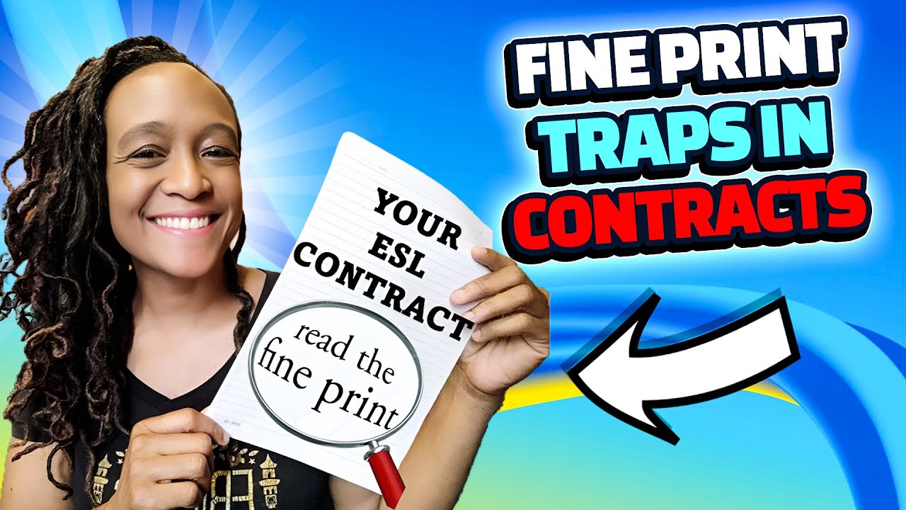 ESL Contract Traps!! Don't Sign ANYTHING Until You’ve Watched This ...