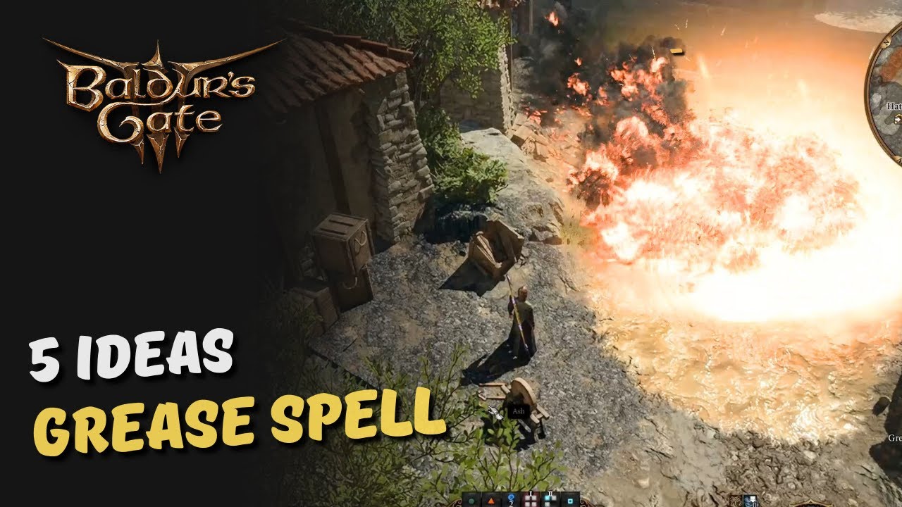 Grease Spell: 5 Things You Can Do - Baldur's Gate 3 - YouTube