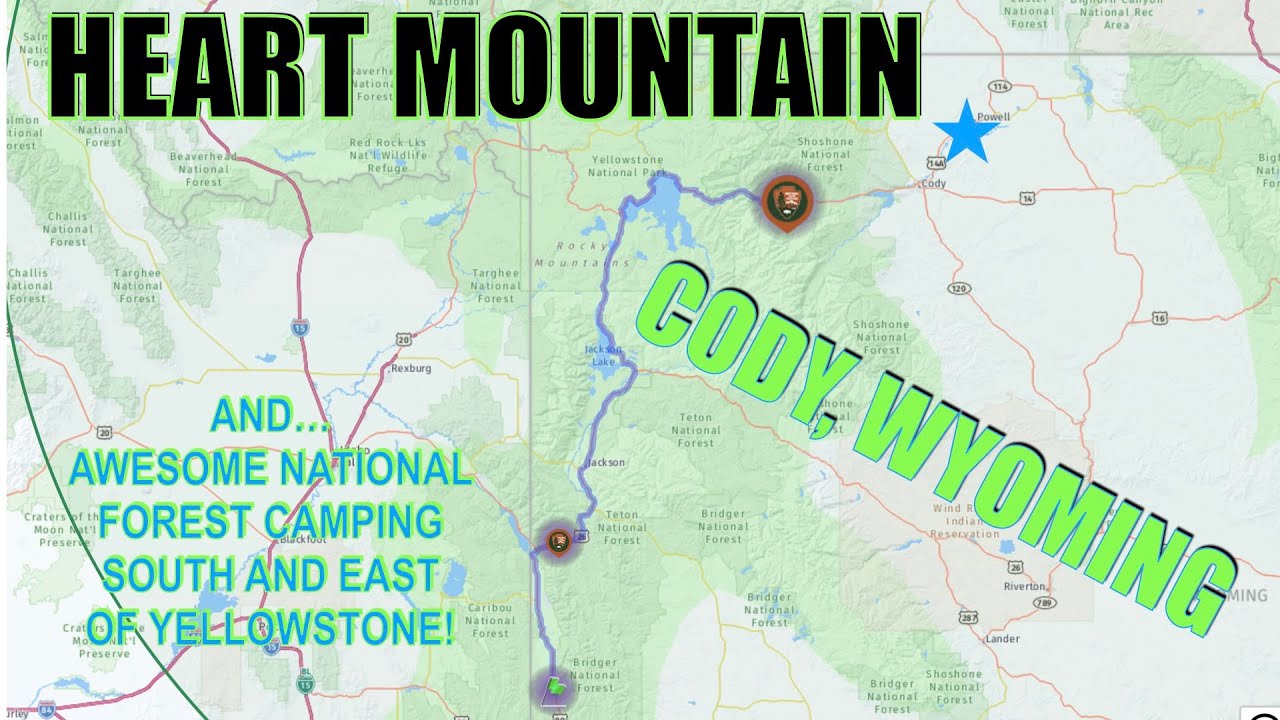 Heart Mountain & Cody Wyoming-National Forest Camping both south and ...