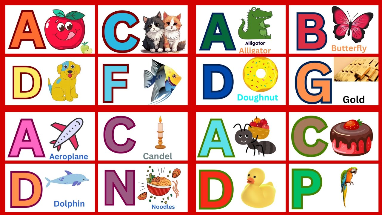 Learn English alphabet with pictures #abcd #phonicsong #english # ...