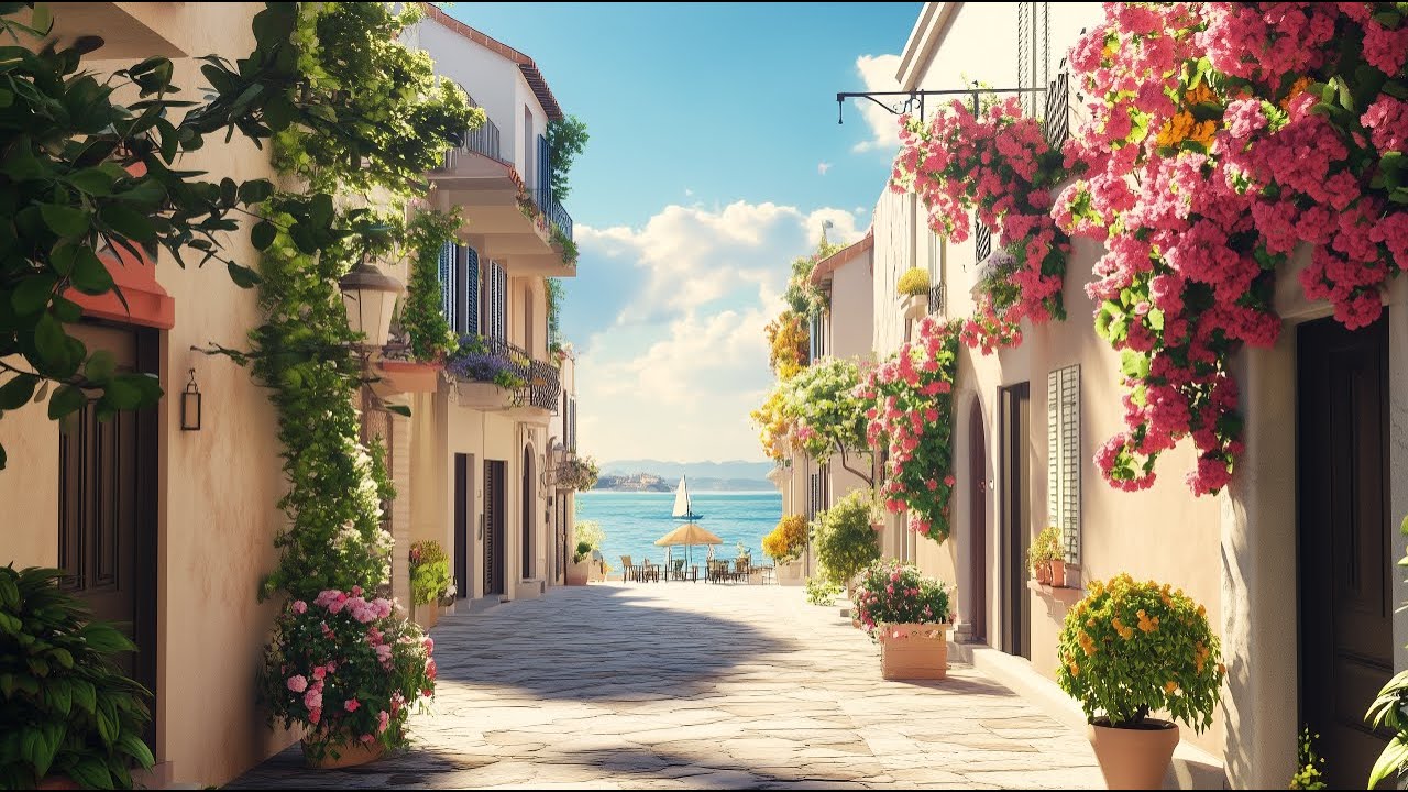 Relaxing Ambience, Birds Singing, Soothing Waves and Flowers, Nature ...