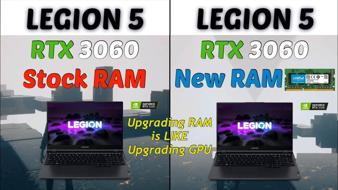 Legion 5 RTX 3060 laptop Stock RAM vs New RAM (Crucial 1RX8 ...