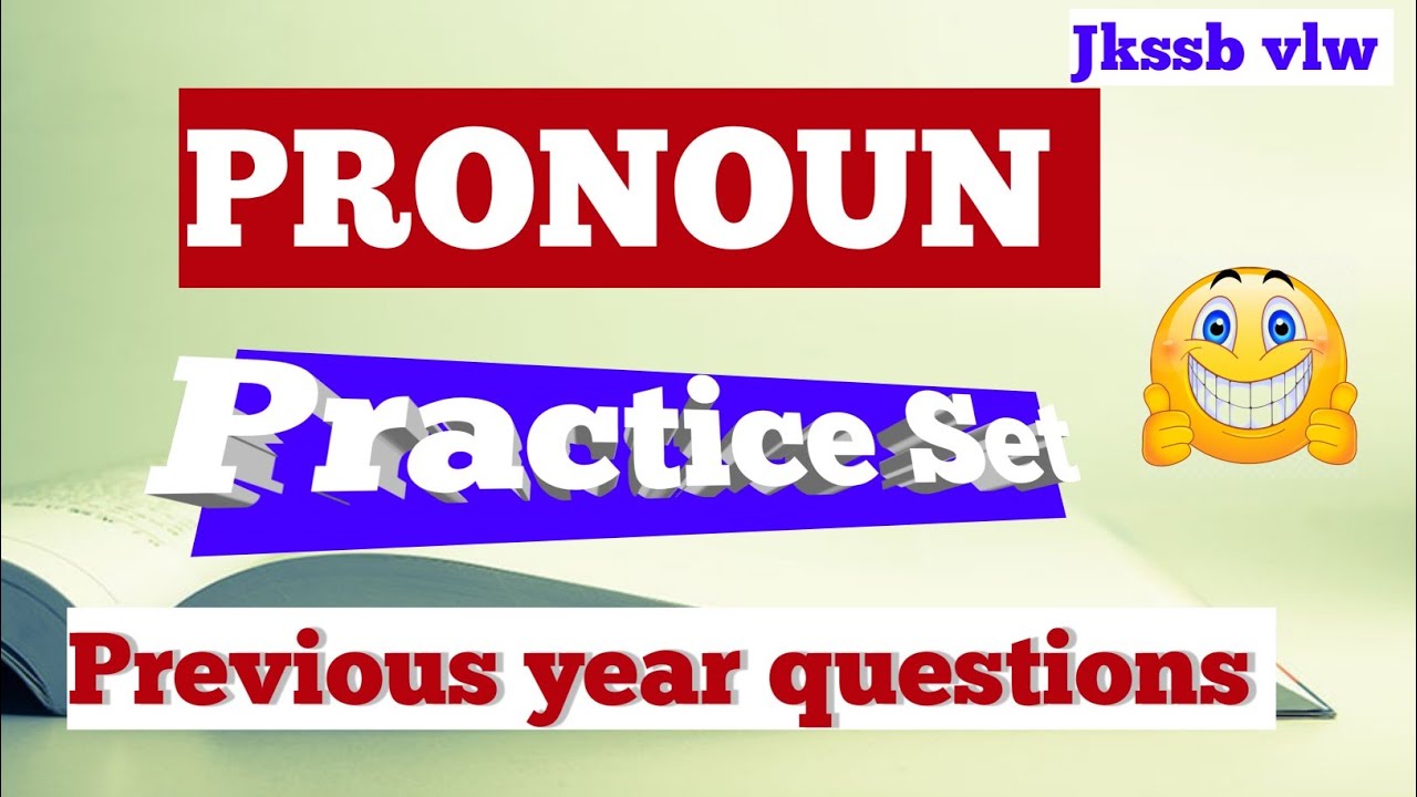 Pronoun practice set for jkssb exams - YouTube