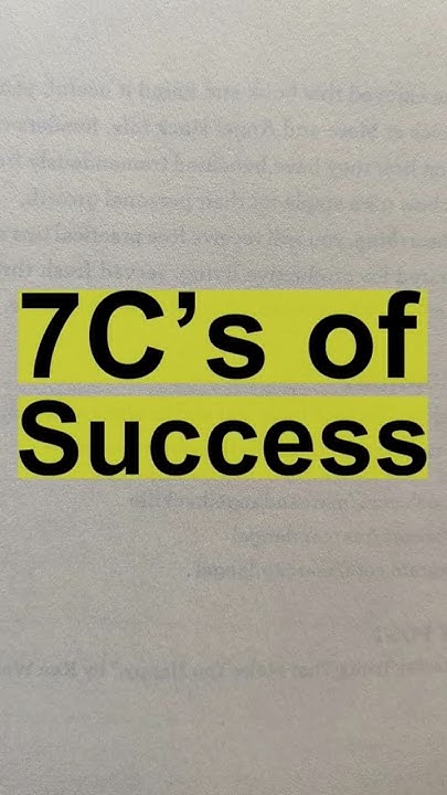 7c's of success 🗿 - YouTube