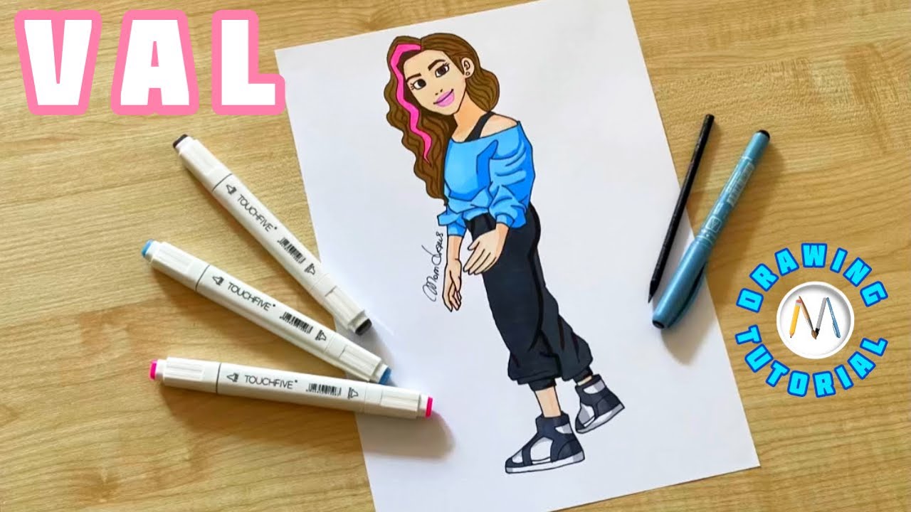 How to draw Inside Out two characters Val Ortiz / Val Ortiz from Inside ...