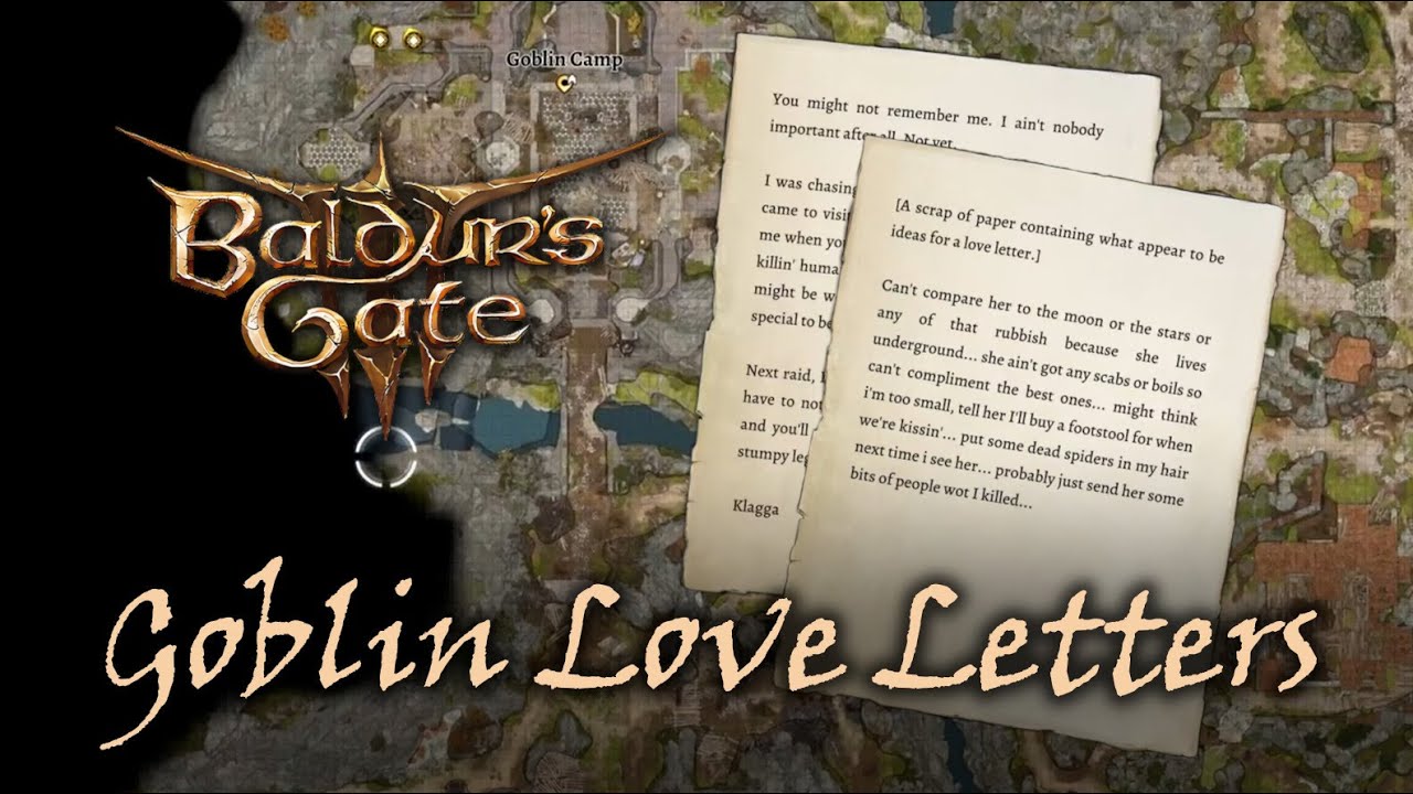 Goblin Love Letters to Minthara BG3 Act 1 Baldur's Gate 3 PS5 Klagga ...