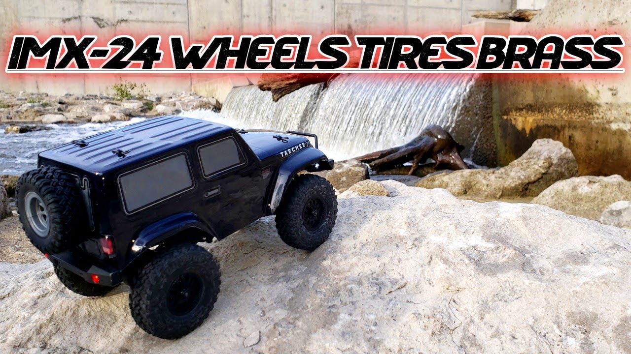 imex IMX-24 scx24 wheels tires and brass - YouTube