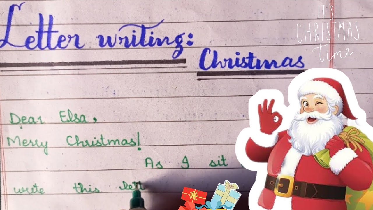 Letter On Christmas || letter to your friend Saying Marry Christmas ...