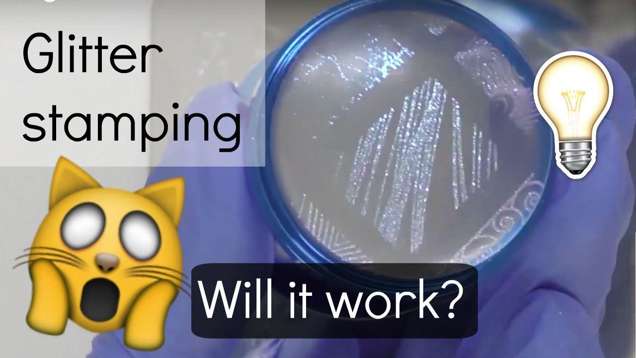 How to: fine lines with glitter on nails fast and easy - YouTube