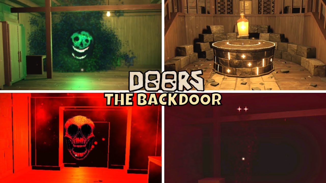 Beating Doors The Backdoor & Getting The Hunt Badge+All Jumpscares ...