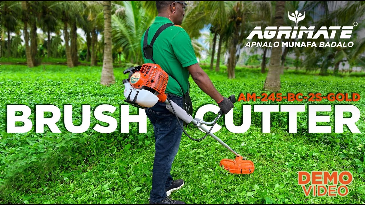 AGRIMATE BRUSH CUTTER | AM-245-BC-2S-GOLD | DEMO VIDEO - YouTube