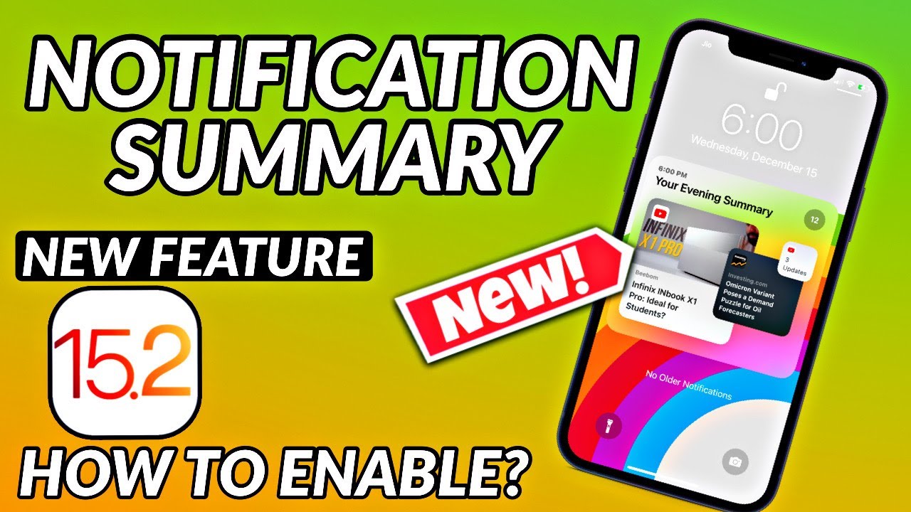 How To Enable Notification Summary on iPhone I iOS 15.2 Feature ...