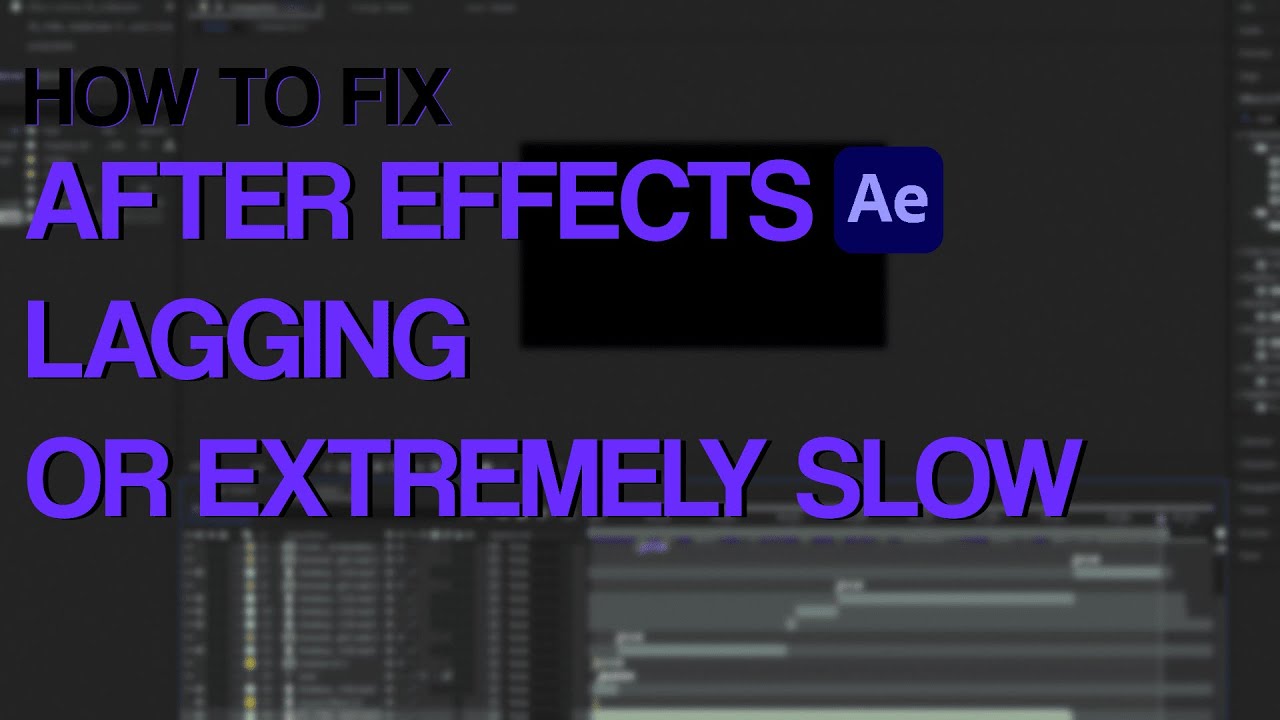 How To BOOST Performance In After Effects, FIX Preview Lag & Not ...