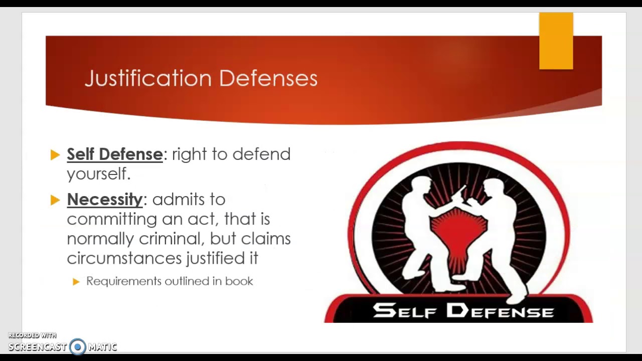 Types of Defenses to Use in a Courtroom - YouTube