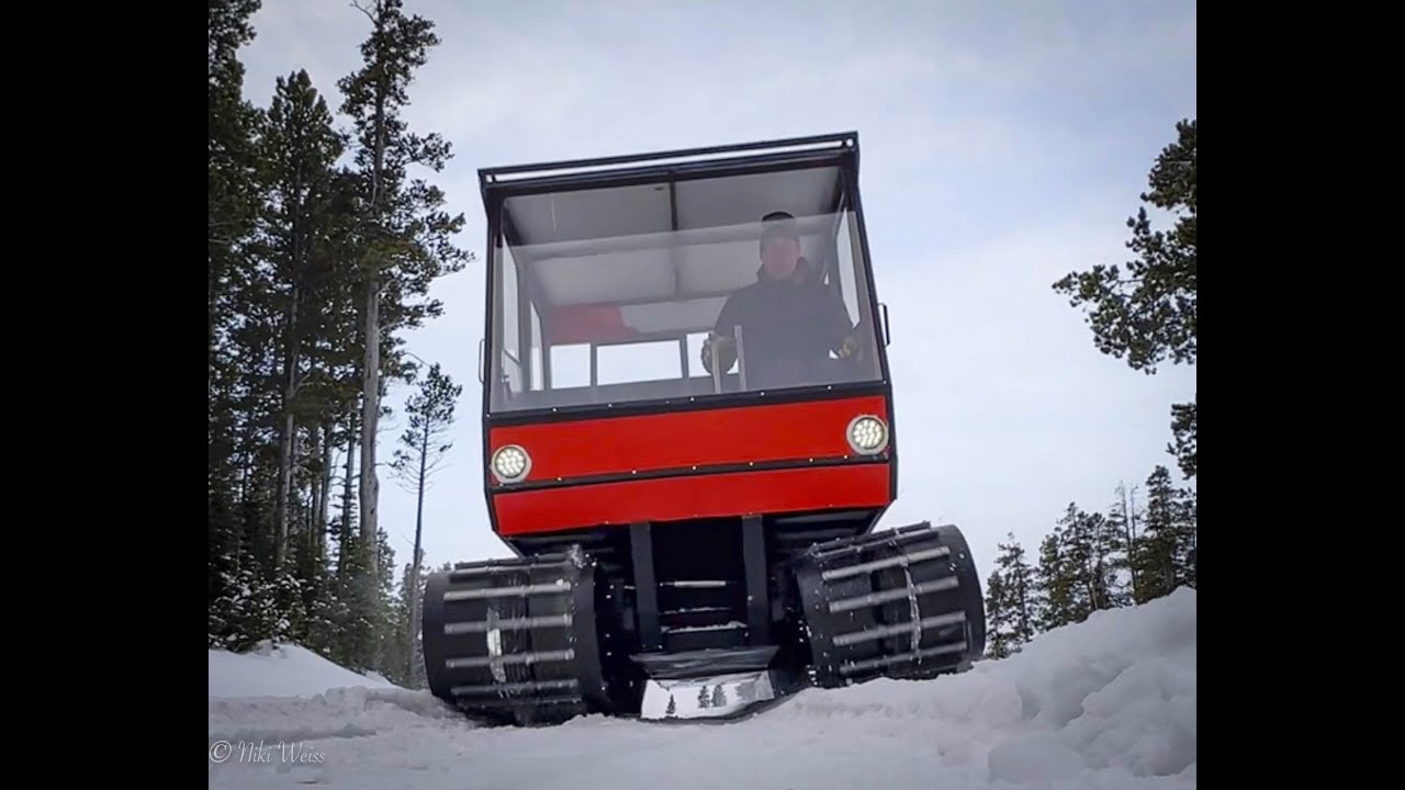 DIY snowcat build first snow test - YouTube