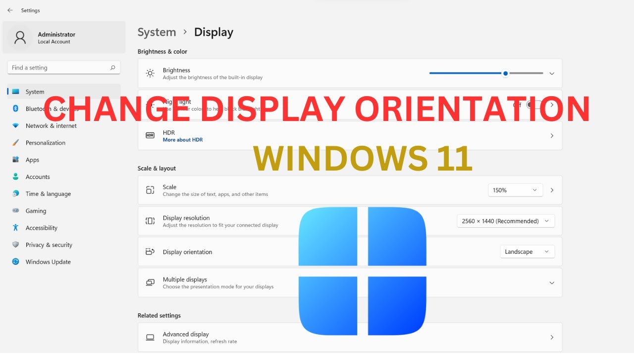 How To Change Display Orientation in Windows - YouTube