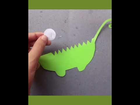 DIY iguana|iguana|iguana craft|paper iguana|easy iguana craft #shorts ...