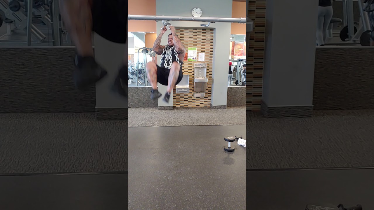 Pull UP chain intense back core workout - YouTube