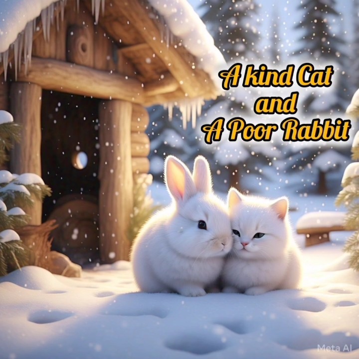 The Kind Cat and the Poor Rabbit: A Tale of Kindness in the Snowy ...