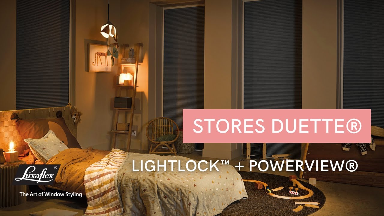 Stores Duette® LightLock™ Luxaflex® avec PowerView® automation - YouTube
