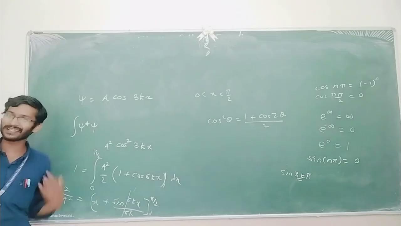 Normalization of a wave function - YouTube
