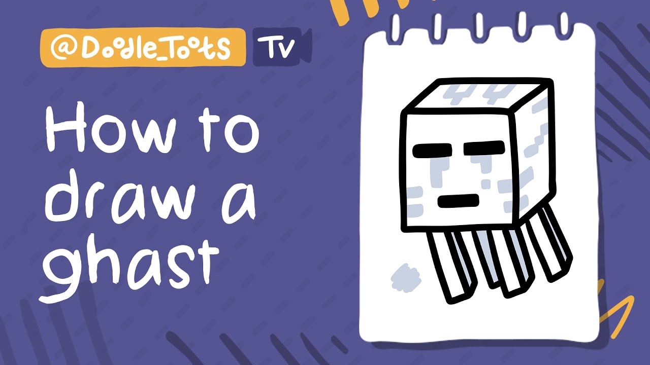 How to draw a simple Minecraft ghast (Gaming Drawing Series) - YouTube