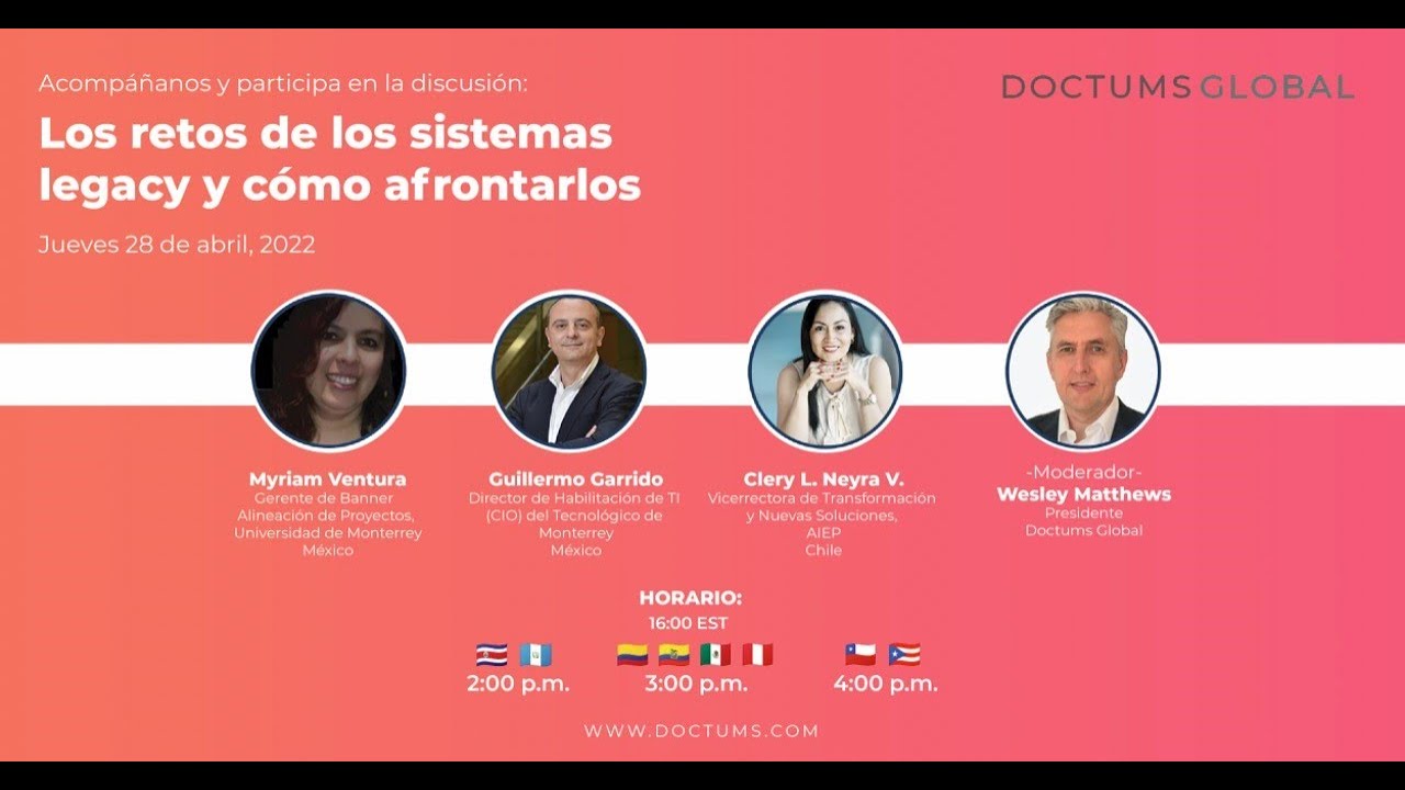 Doctums Global Webinar: Los retos de los sistemas legacy y cómo ...
