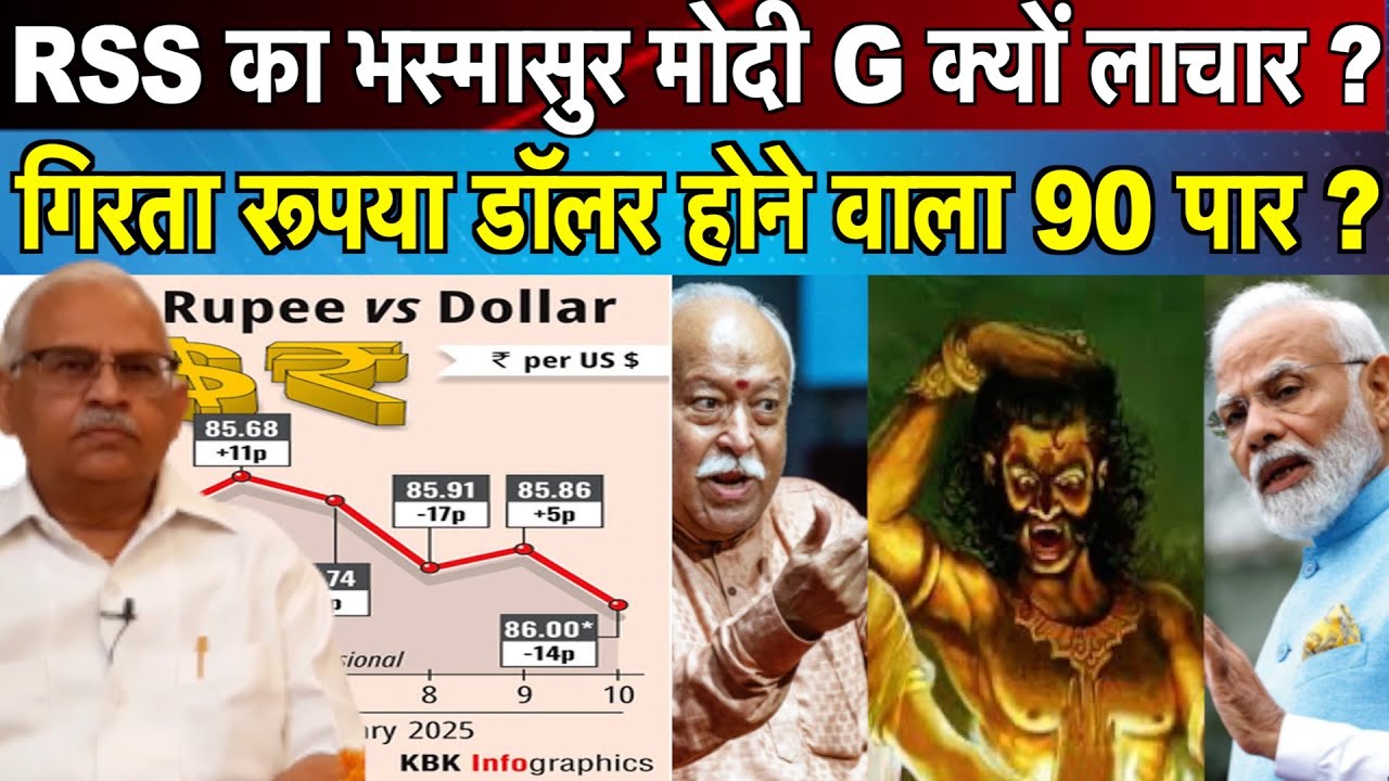 RSS का भस्मासुर मोदी G क्यों लाचार - rupee fall to record against dollor - Ravinder kumar ...