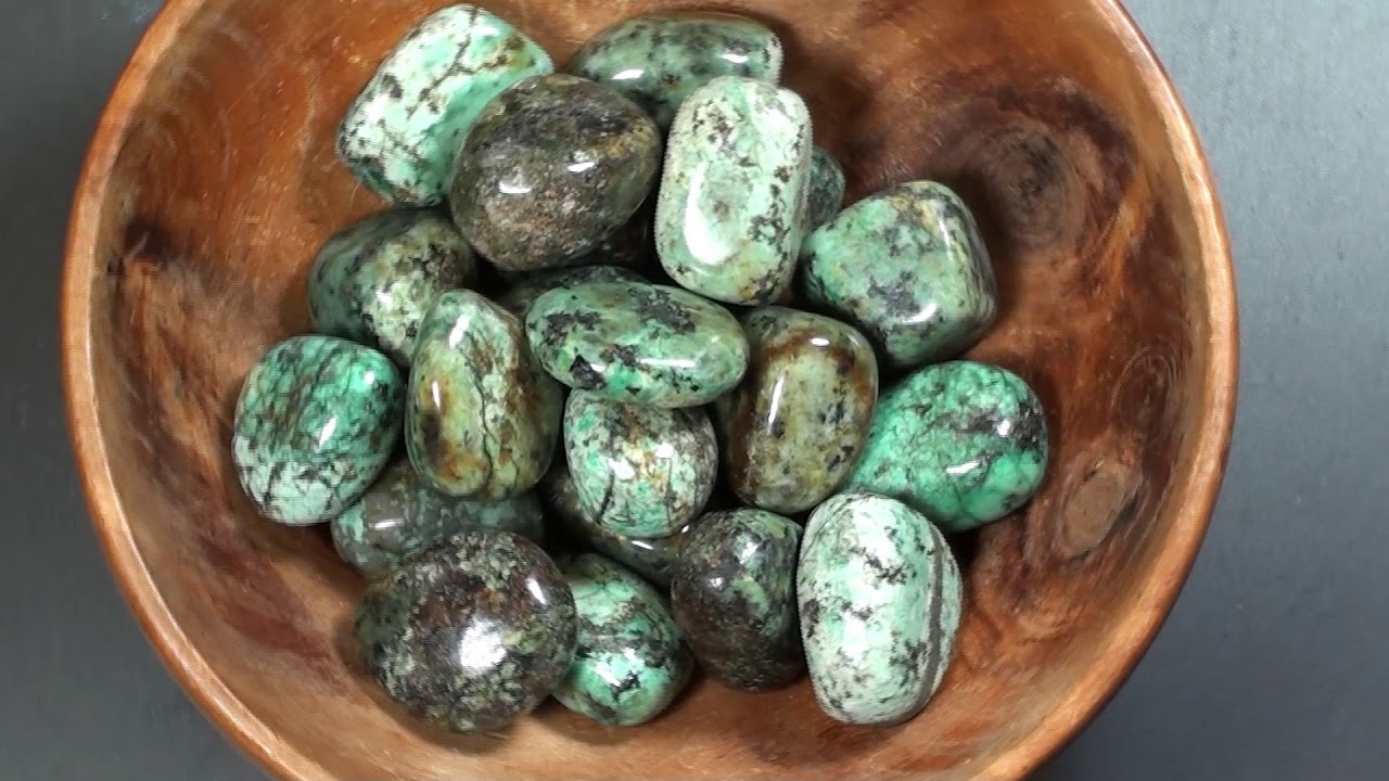 African Turquoise Jasper (trade name for a Jasper) - YouTube