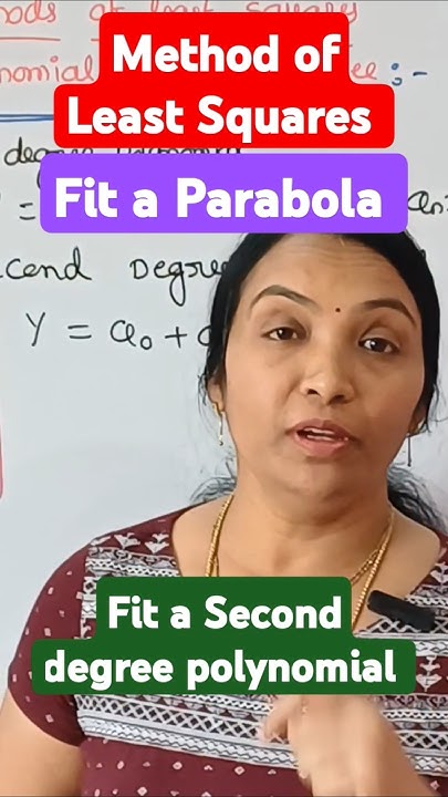 Fit a Parabola || Methods of Least Squares || Fit a Second Degree Polynomial || #smdsr23 #shorts ...