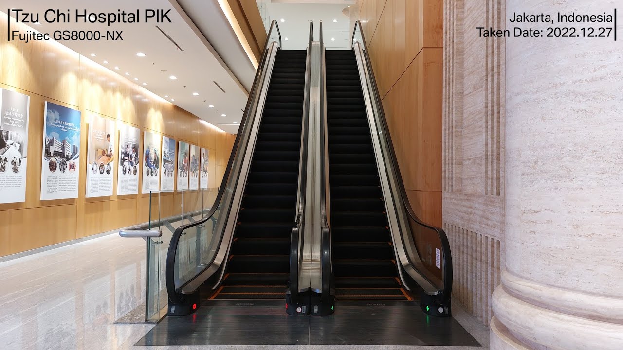 Fujitec GS8000-NX Escalators at Tzu Chi Hospital PIK, Jakarta - YouTube
