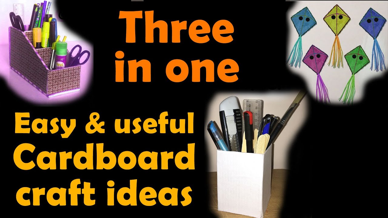 Easy cardboard craft ideas #cardboardcrafts #craftideas - YouTube