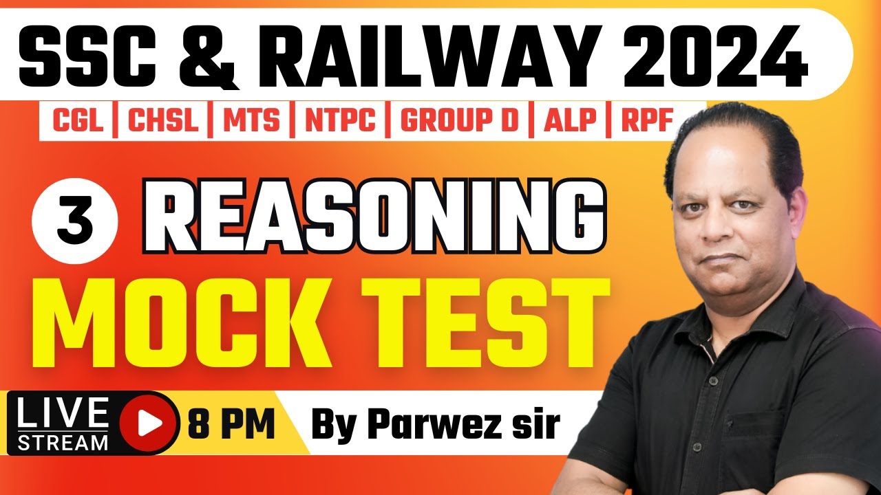 SSC and Railway Reasoning Mock Test | Paper 3 | SSC Reasoning Expected ...