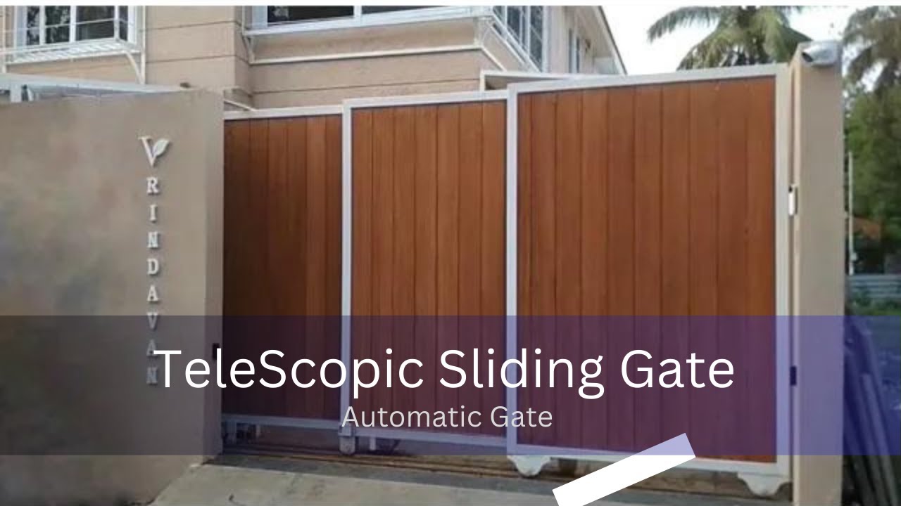 Remote control telescopic sliding gate | Residential gate | Gate design ...