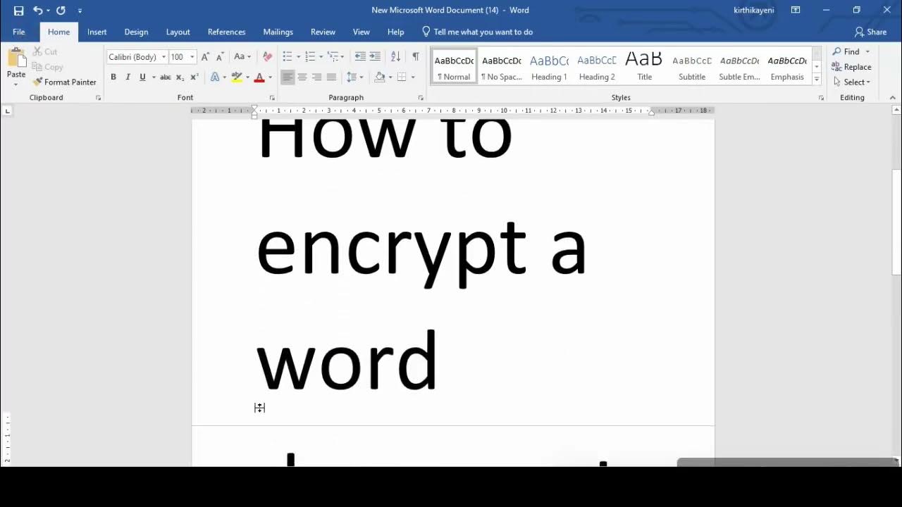 How to encrypt a word document? - YouTube