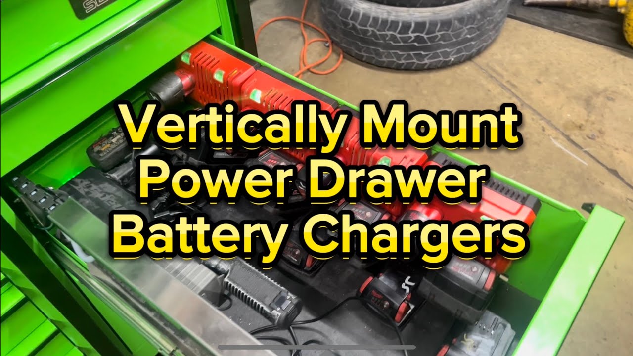 How to Vertically Mount Battery Chargers In Your Tool Box Power Drawer ...