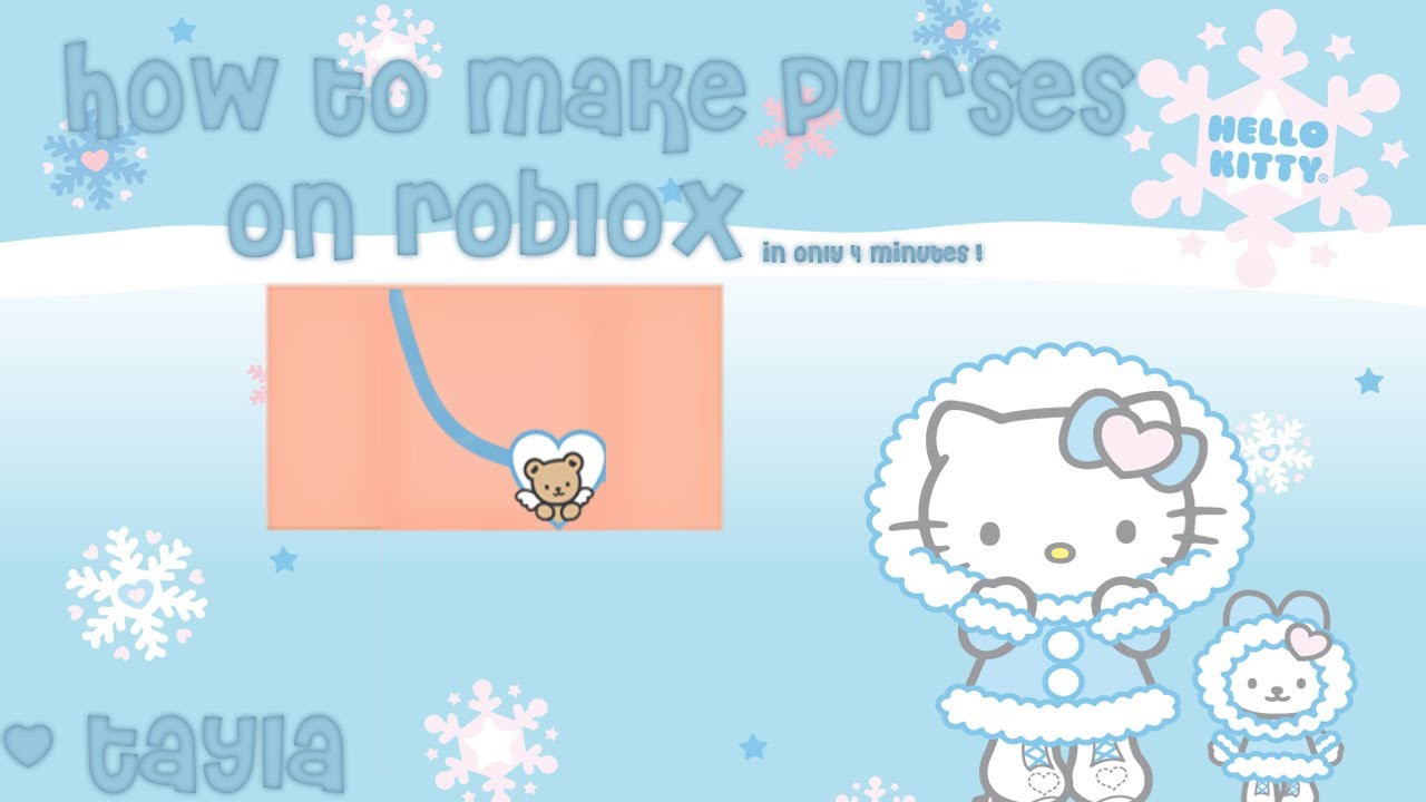 how to make purses on roblox｡:°ஐ || roblox speed design and tutorial ...