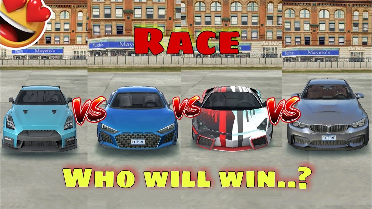 Cars racing #2 🏎️🔥 || extreme car Driving simulator || who will win ...