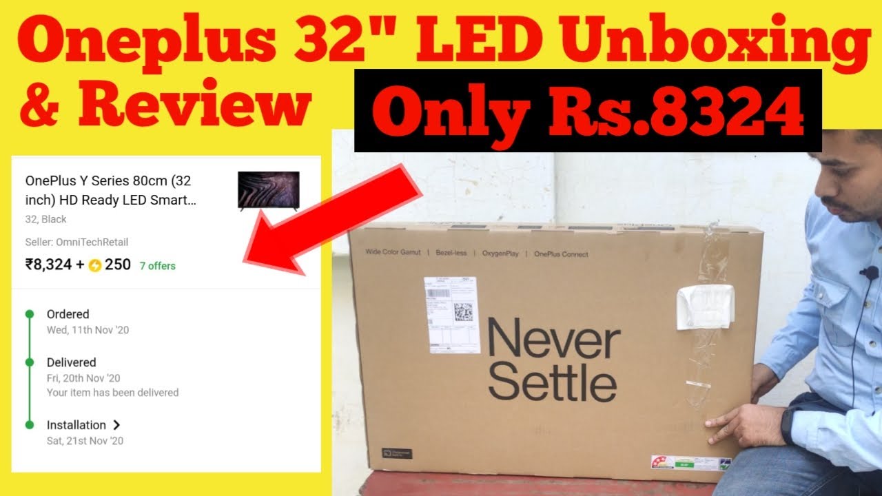😳😳 Oneplus LED TV 32 Inch Unboxing & Review || Buy at Rs.8324 Only 😳😳 ...