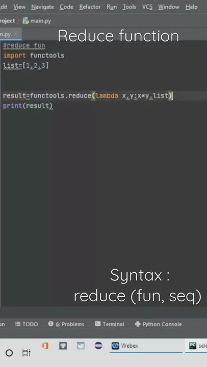 Reduce Function In Python |#shorts - YouTube