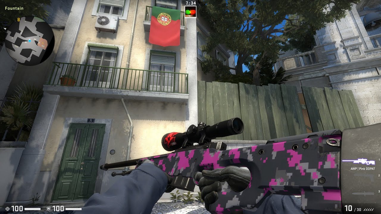 CSGO AWP Pink DDPAT Minimal Wear - YouTube