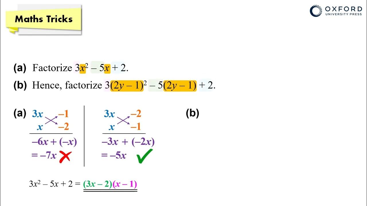 Oxford Mathematics for the New Century Studying Tips Video 3A Chapter 1 ...